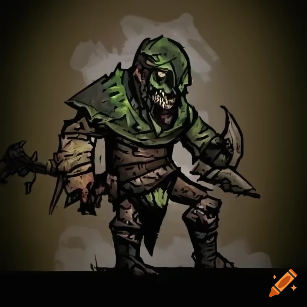 Battle posed sprite of mossy-covered undead soldiers in darkest dungeon ...