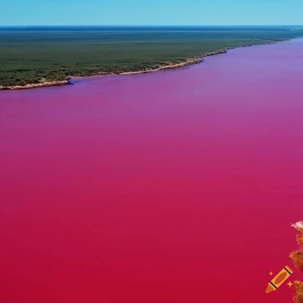 Pink river landscape in australia on Craiyon
