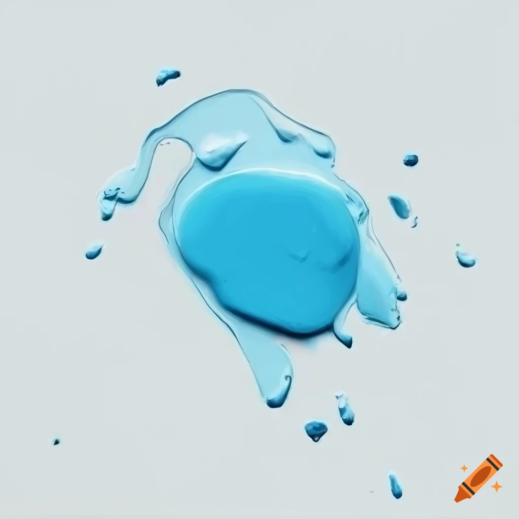 Light blue paint mark on white background on Craiyon