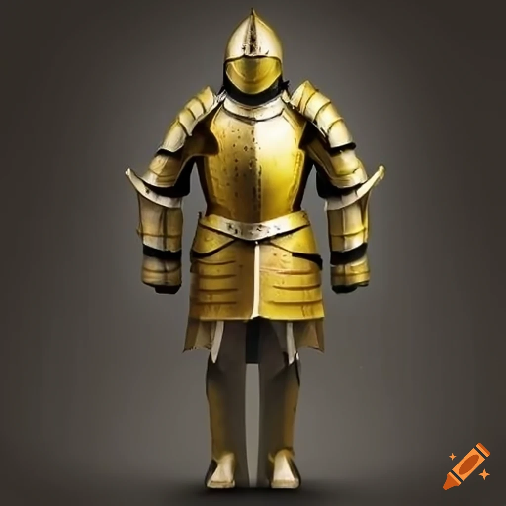 Full yellow armor on Craiyon