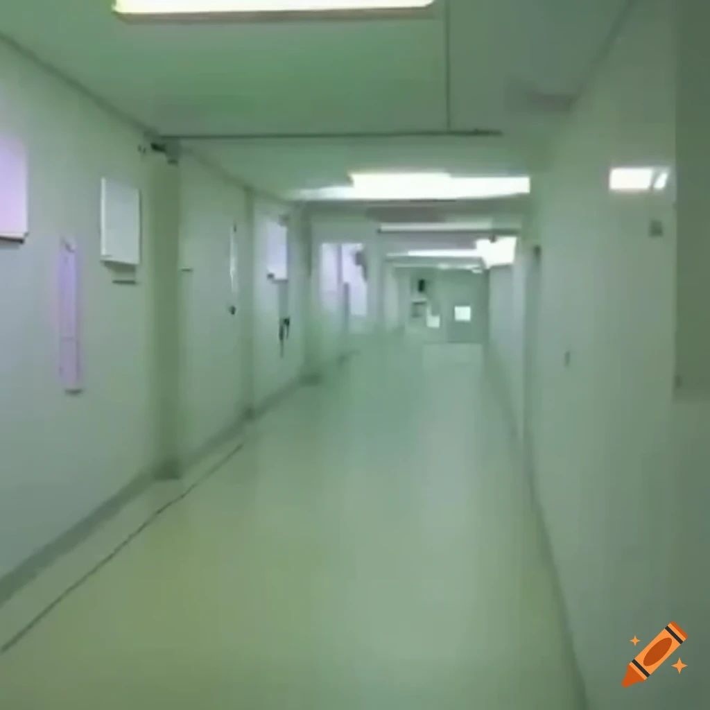 Empty hospital liminal space with analog horror vibes on Craiyon