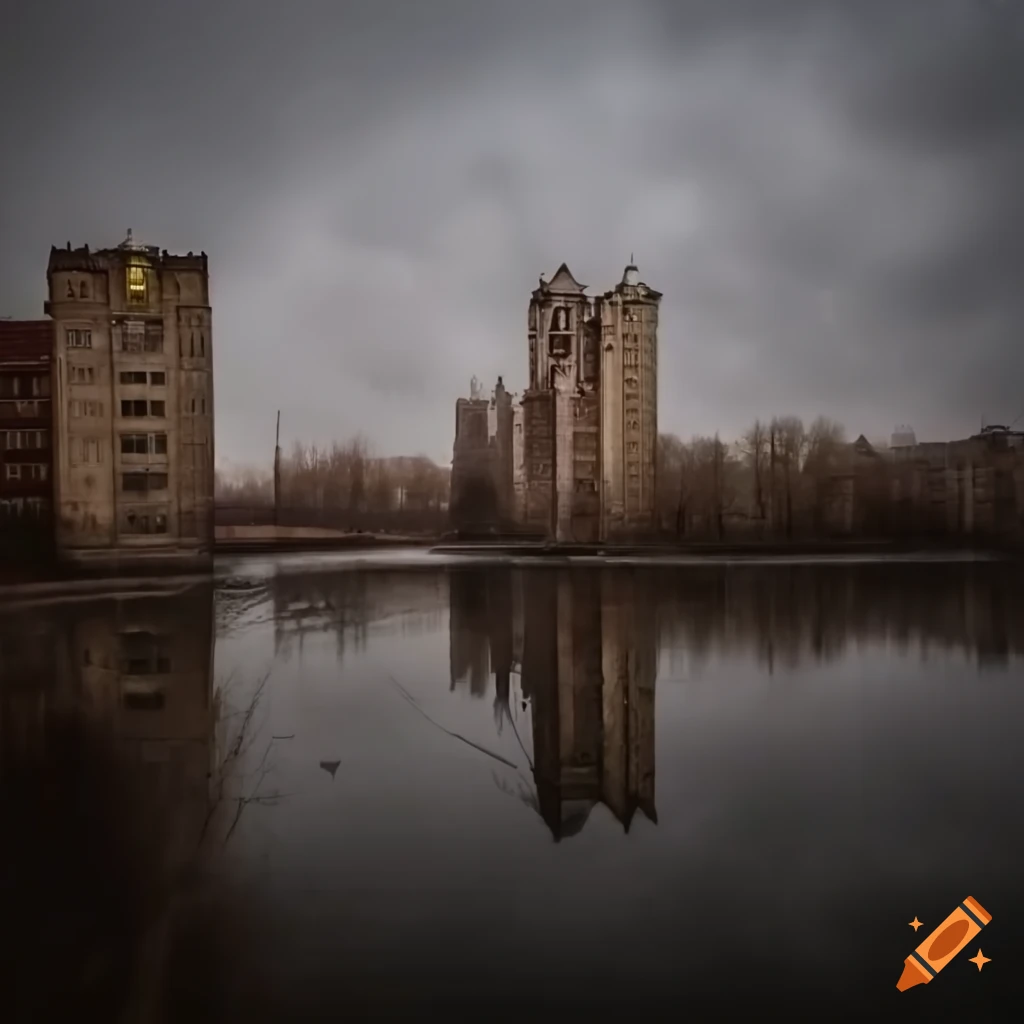 Old soviet era cityscape on Craiyon