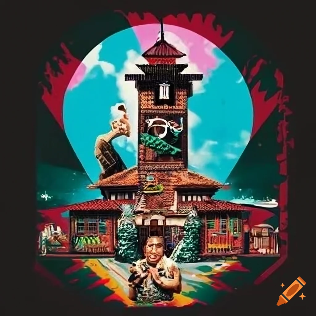 Steezy action architecture poster in 'cuckoo clock' style by norman ...