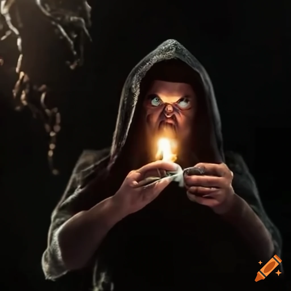 Mystical wizard unplugging phone on Craiyon