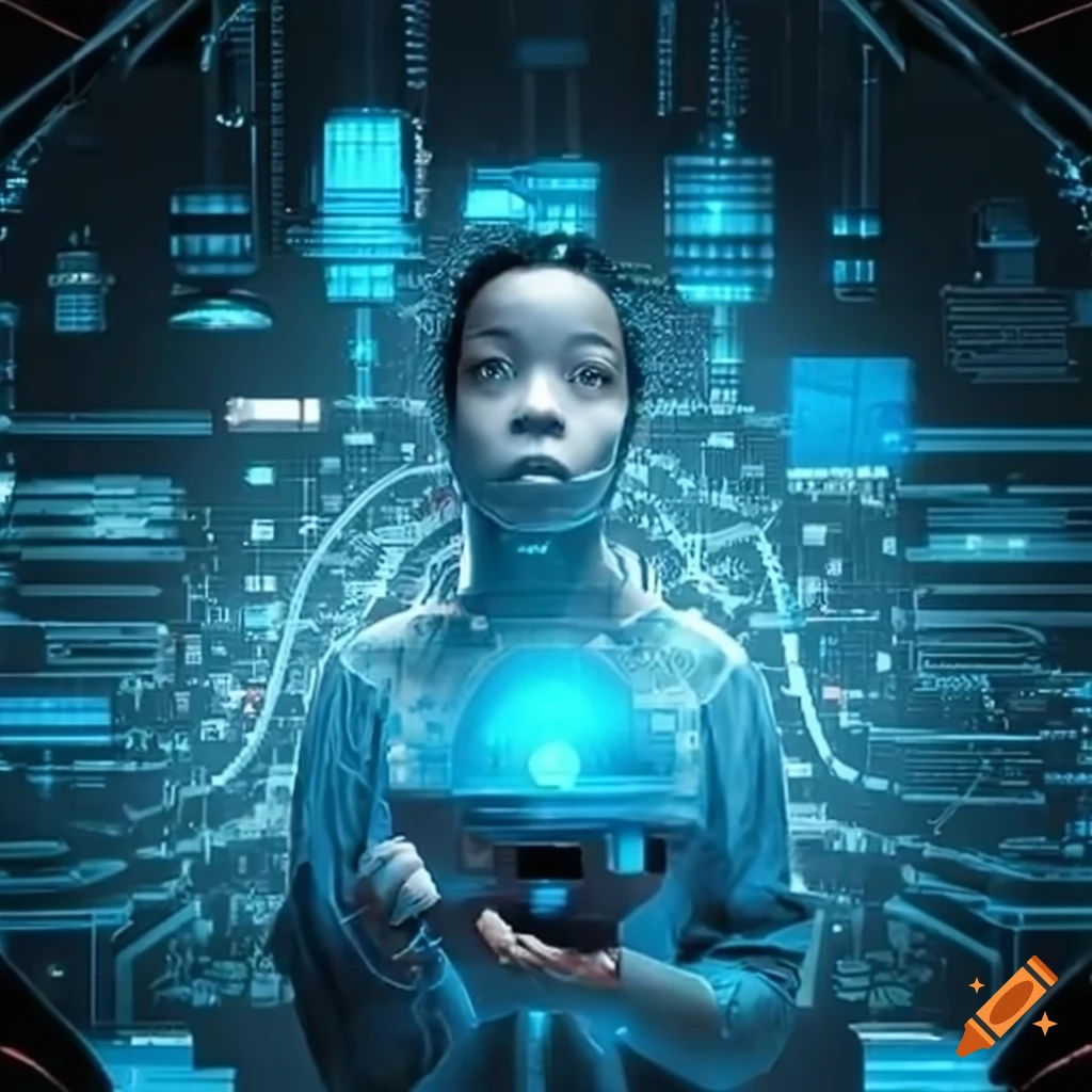Abstract technology concept on Craiyon