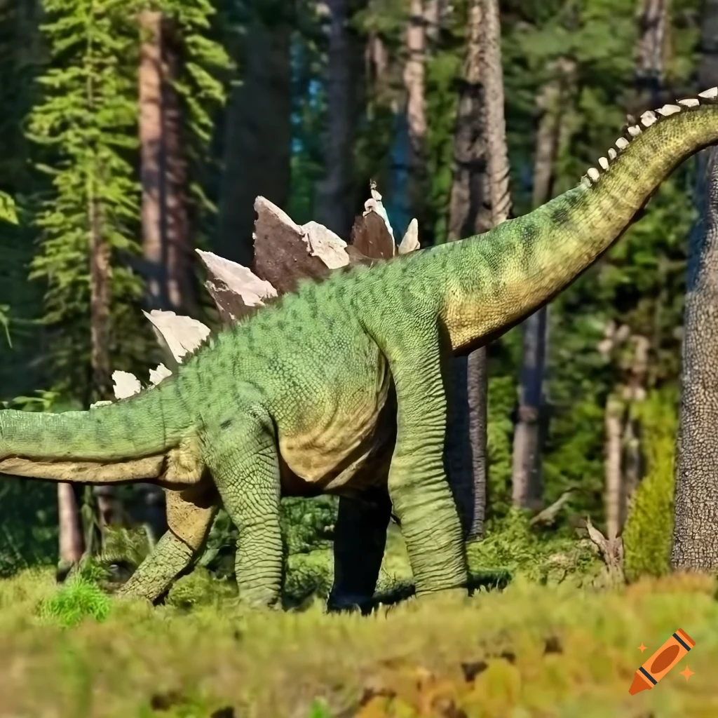 Stegosaurus with collared lizard color pattern and elephant-like skin ...