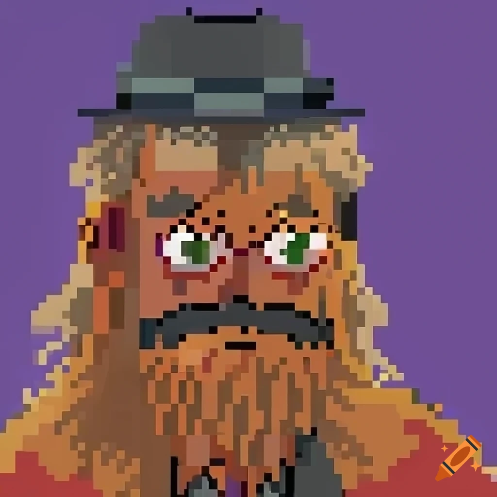 64 bit pixel portrait of a detective on Craiyon