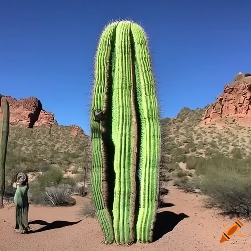 Saguaro cactus shaped person on Craiyon