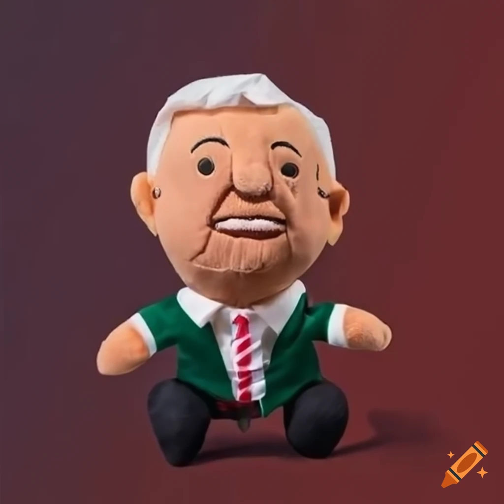 Amlo depicted as a plushie on Craiyon