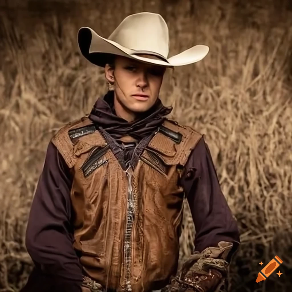 Handsome cowboy in rodeo gear on Craiyon