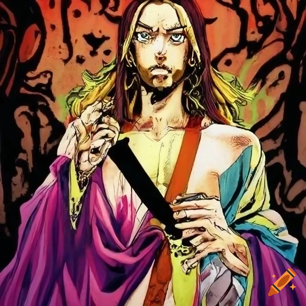 Hirohiko Araki's rendition of Jesus in the style of JoJo's Bizarre ...