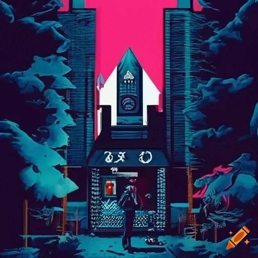 Steezy Metal solid Architecture Poster, lsd 'cuckoo clock' style ...