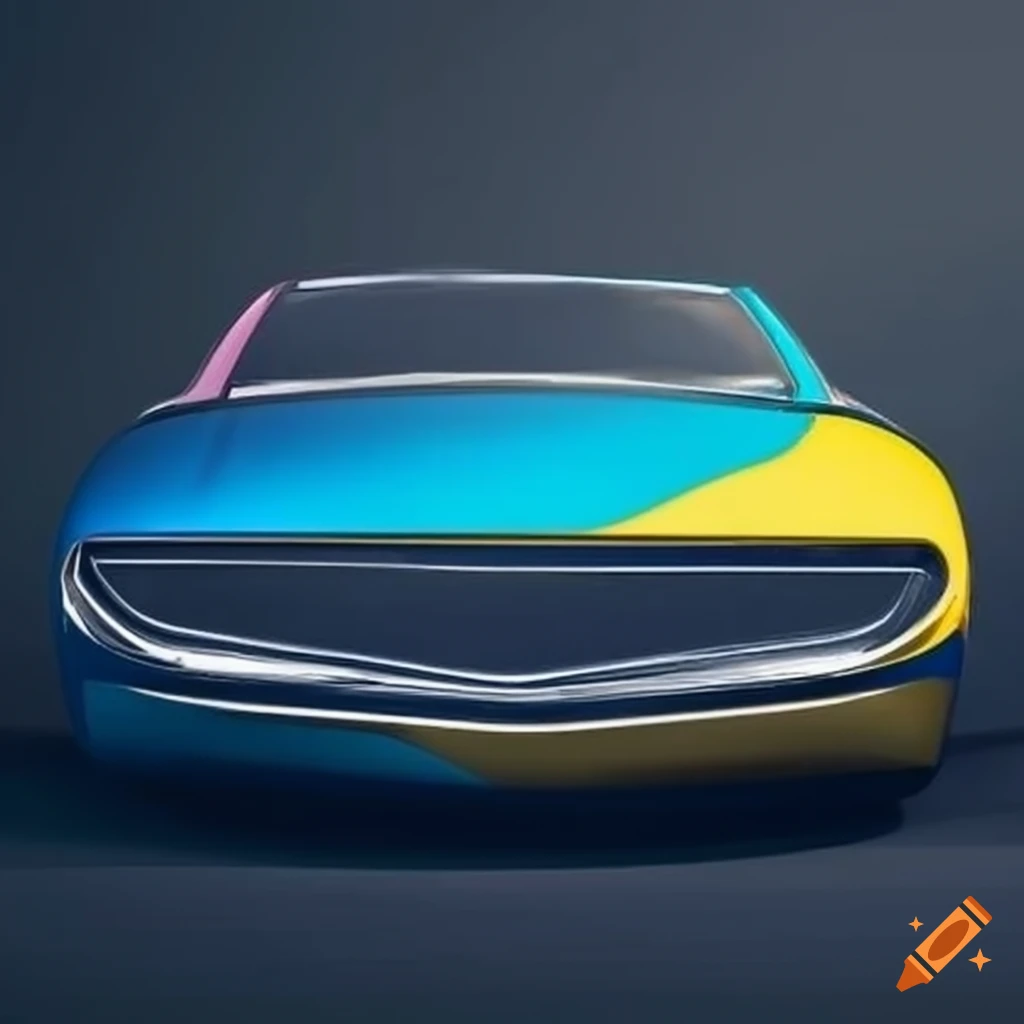 Desired car logo with ukraine colors on Craiyon