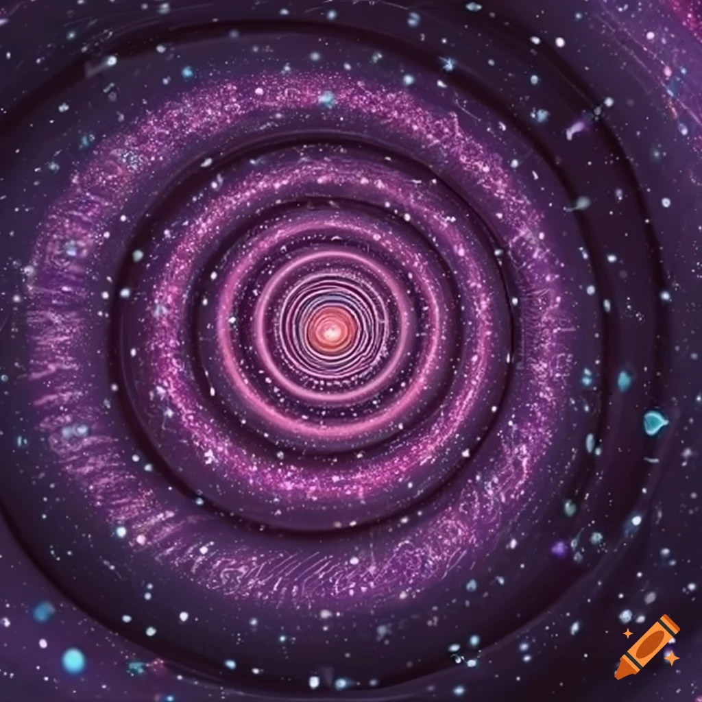 Mathematical equations in a space spiral on Craiyon