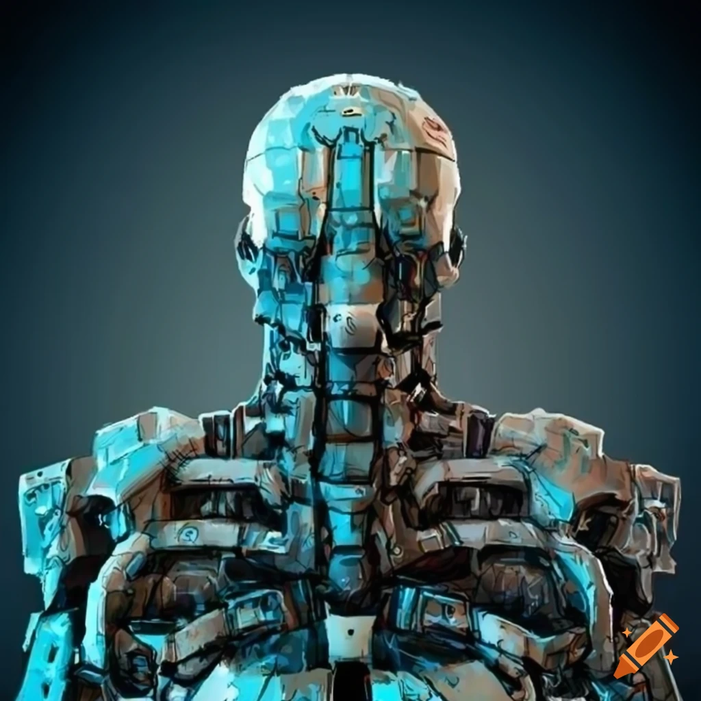 Detailed illustration of a broken mech arm on Craiyon