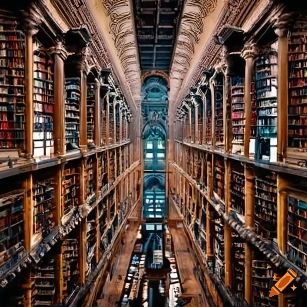 Library with 16 million books and a secret within one of them on Craiyon