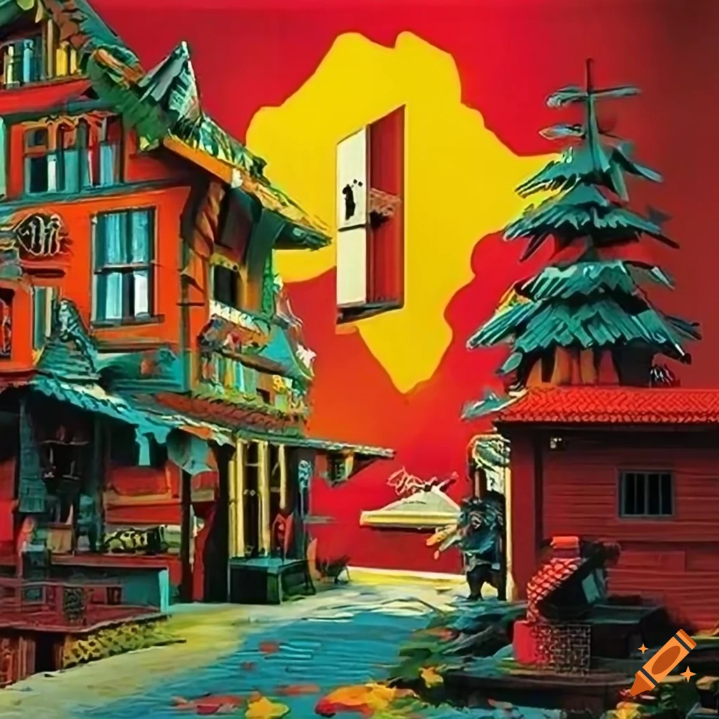 Steezy action architecture poster in 'cuckoo clock' style by norman ...