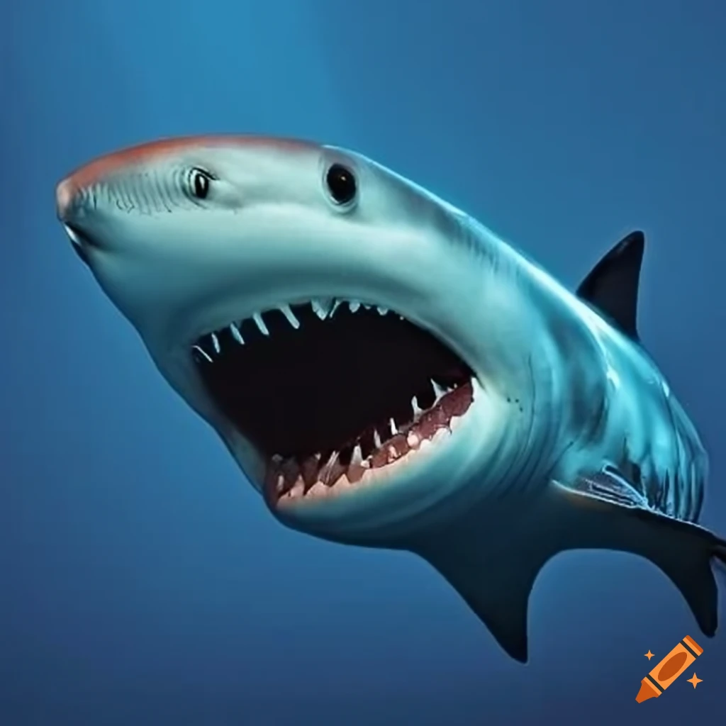 Group of small sharks swimming underwater on Craiyon