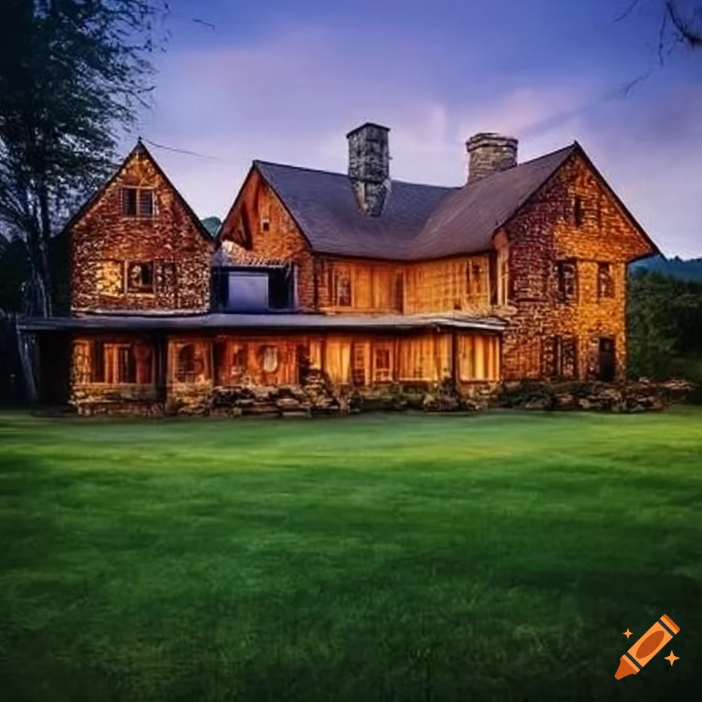 Large alpine manor house in upstate new york on Craiyon