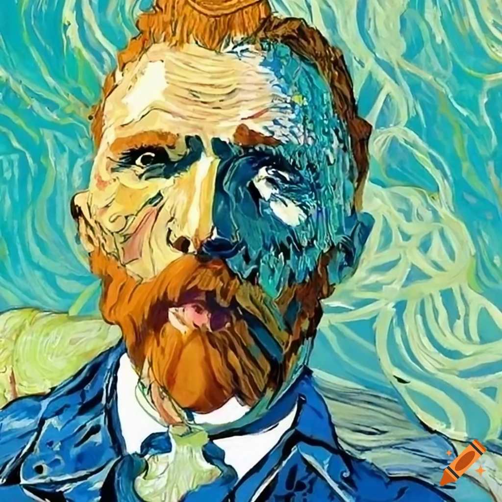 Van gogh painting in the style of matisse paper cuts on Craiyon