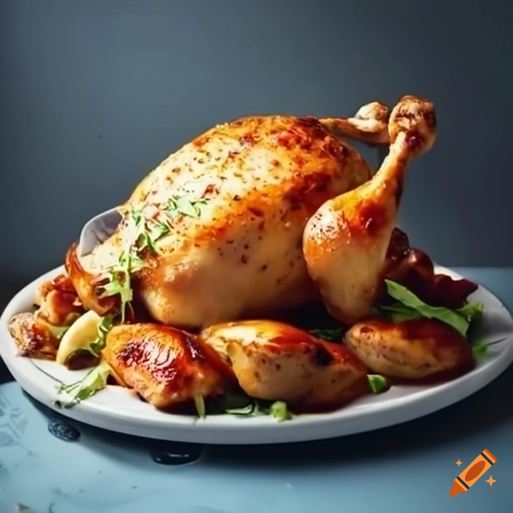 Baked chicken on Craiyon