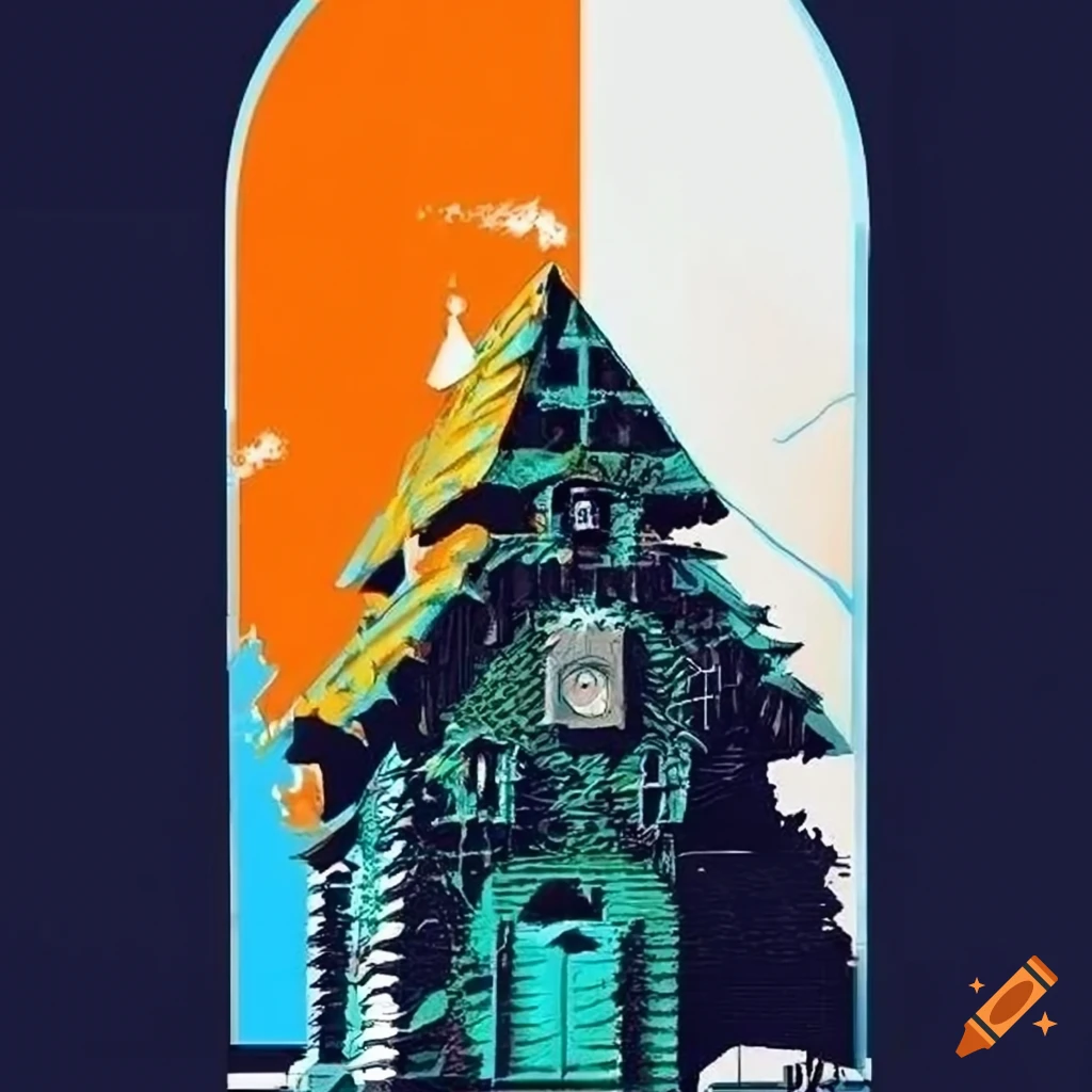 Steezy Action Architecture Poster in graphic novel style by Norman ...