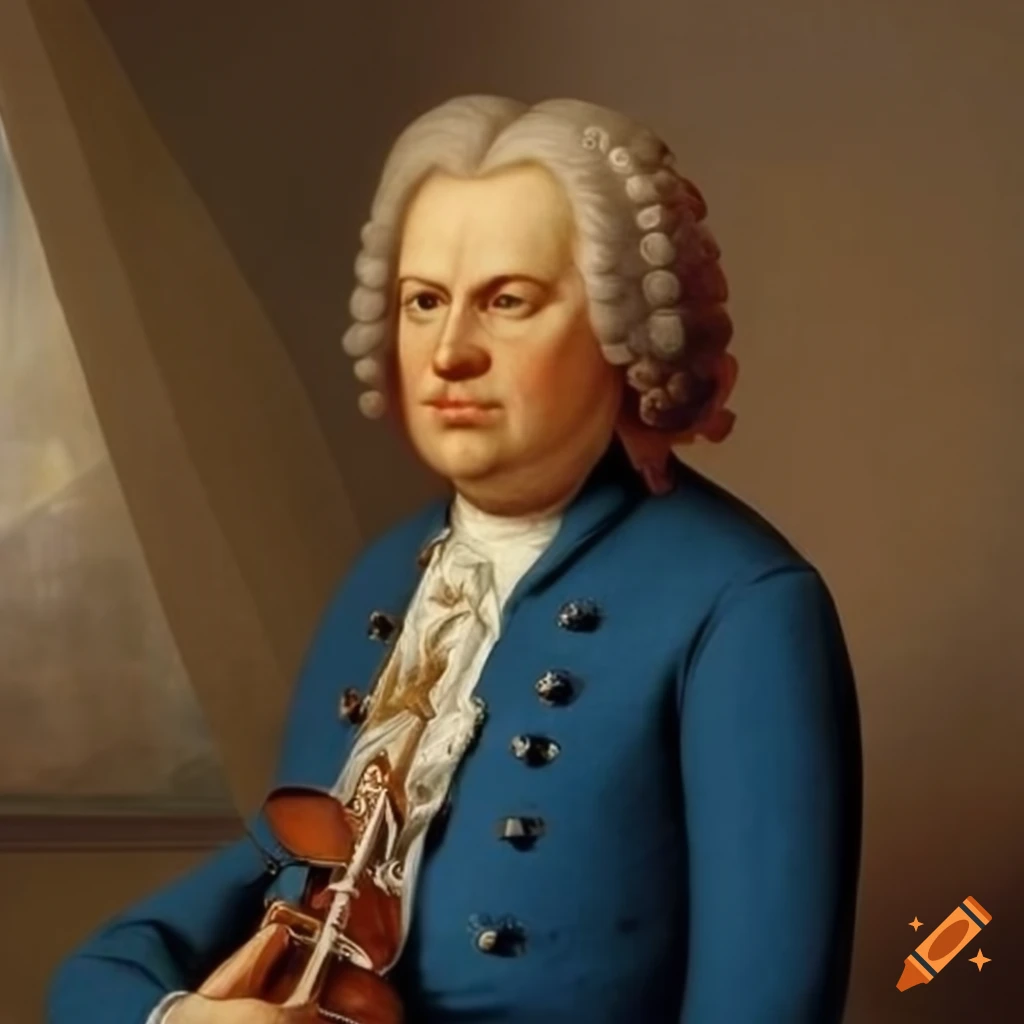 Johann Sebastian Bach In 18th century Attire Playing Multiple johann-sebastian-bach-in-18th-century-attire-playing-multiple