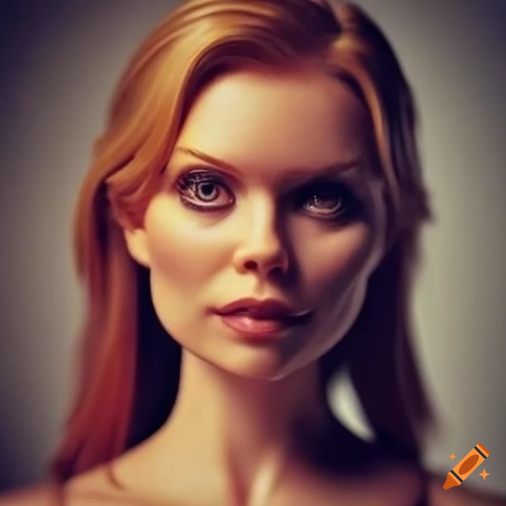 Myanna buring as a lifelike action figure on Craiyon
