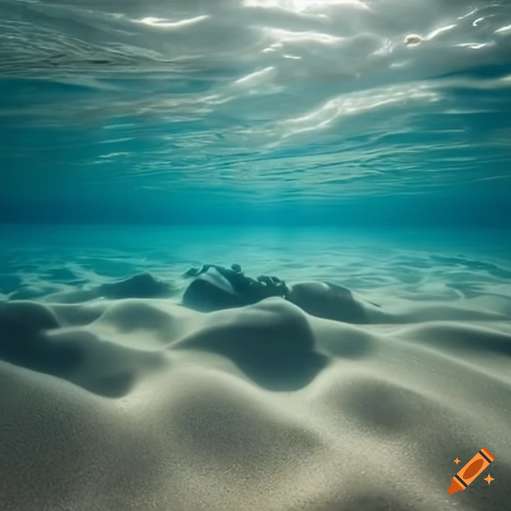 Underwater beach sand on Craiyon