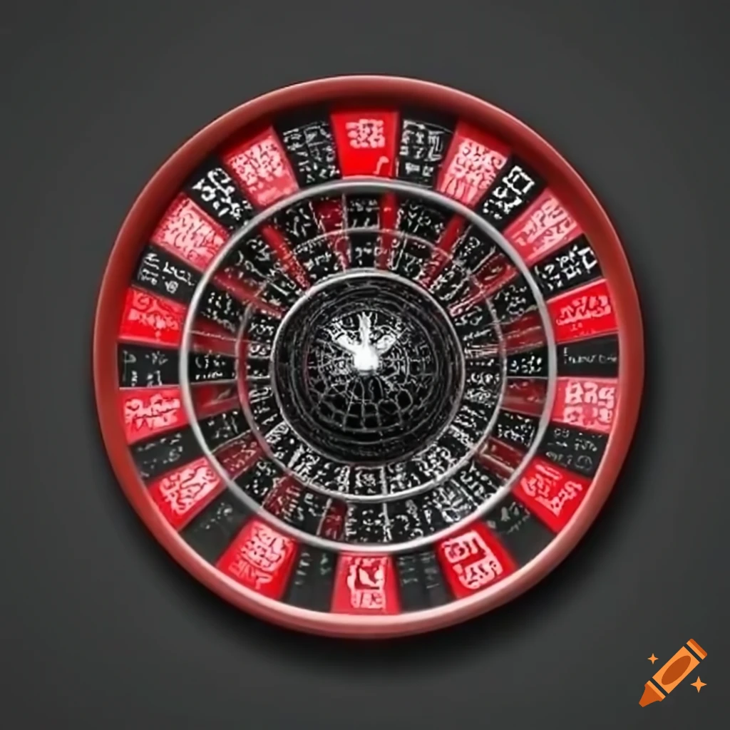 Roulette wheel with red instead of black spots on Craiyon