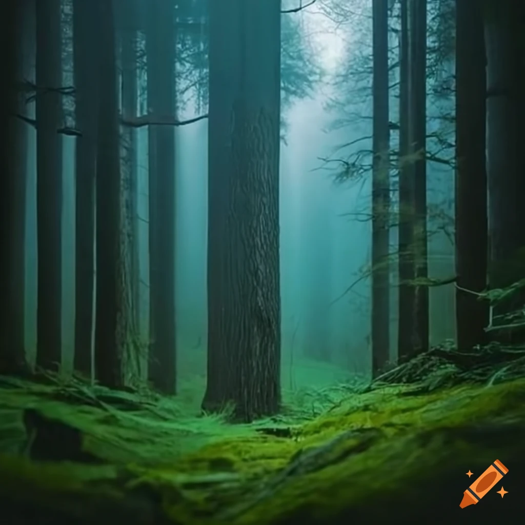 Forest landscape on Craiyon