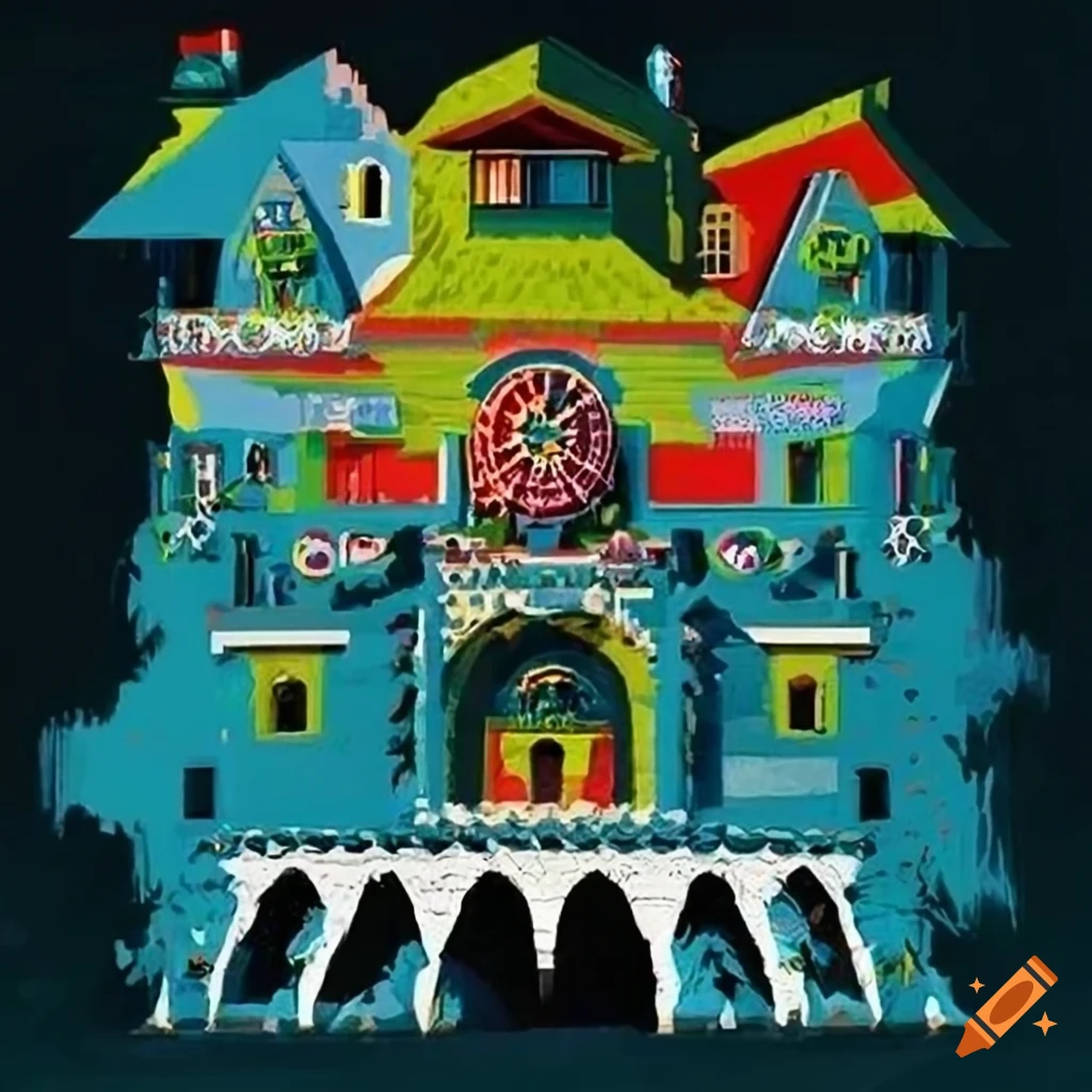 Steezy Action Architecture Poster in 'cuckoo clock' style by Norman ...