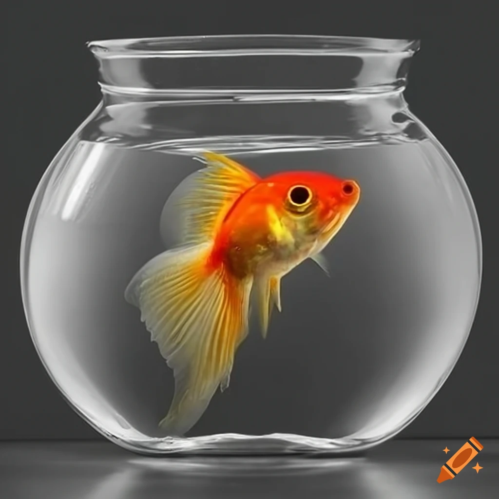 Legendary goldfish in a bowl on Craiyon