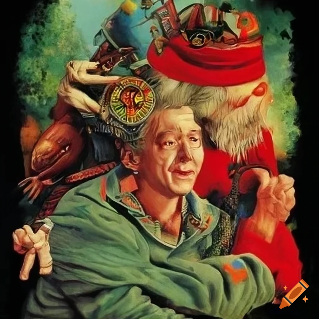 Stylish movie poster with 'cuckoo clock' LSD style in graphic novel by ...