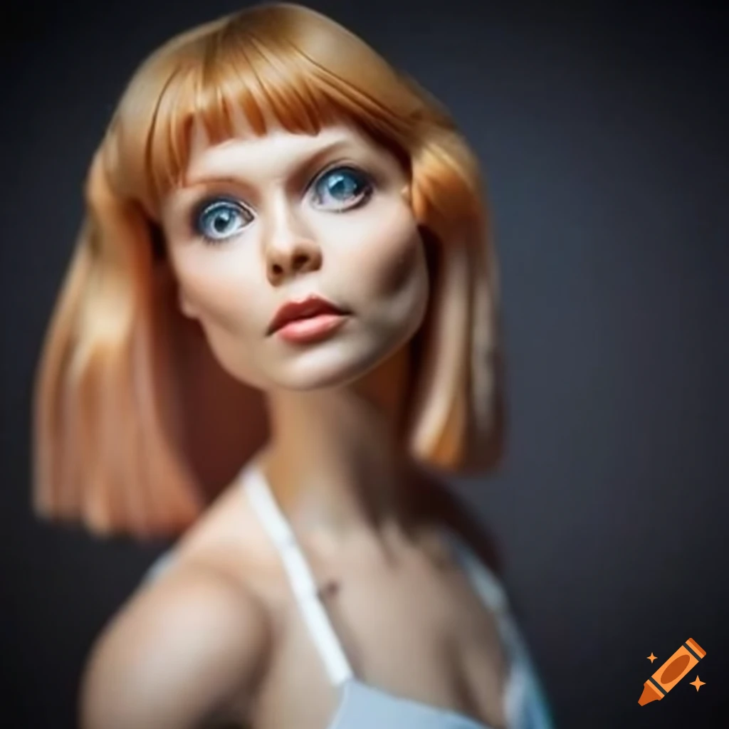 Myanna buring as a life-like action figure on Craiyon