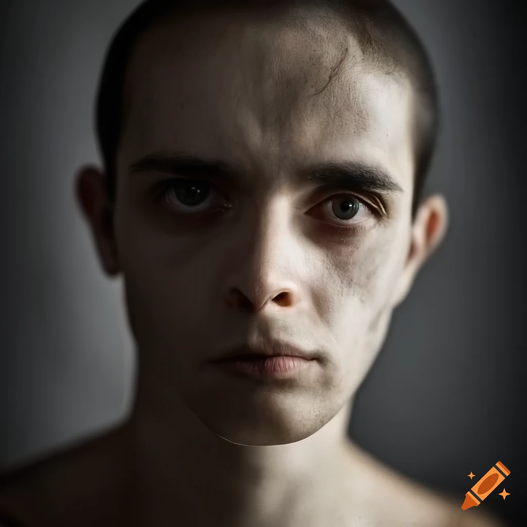 Striking portrait of a man in the style of Roberto Ferri on Craiyon