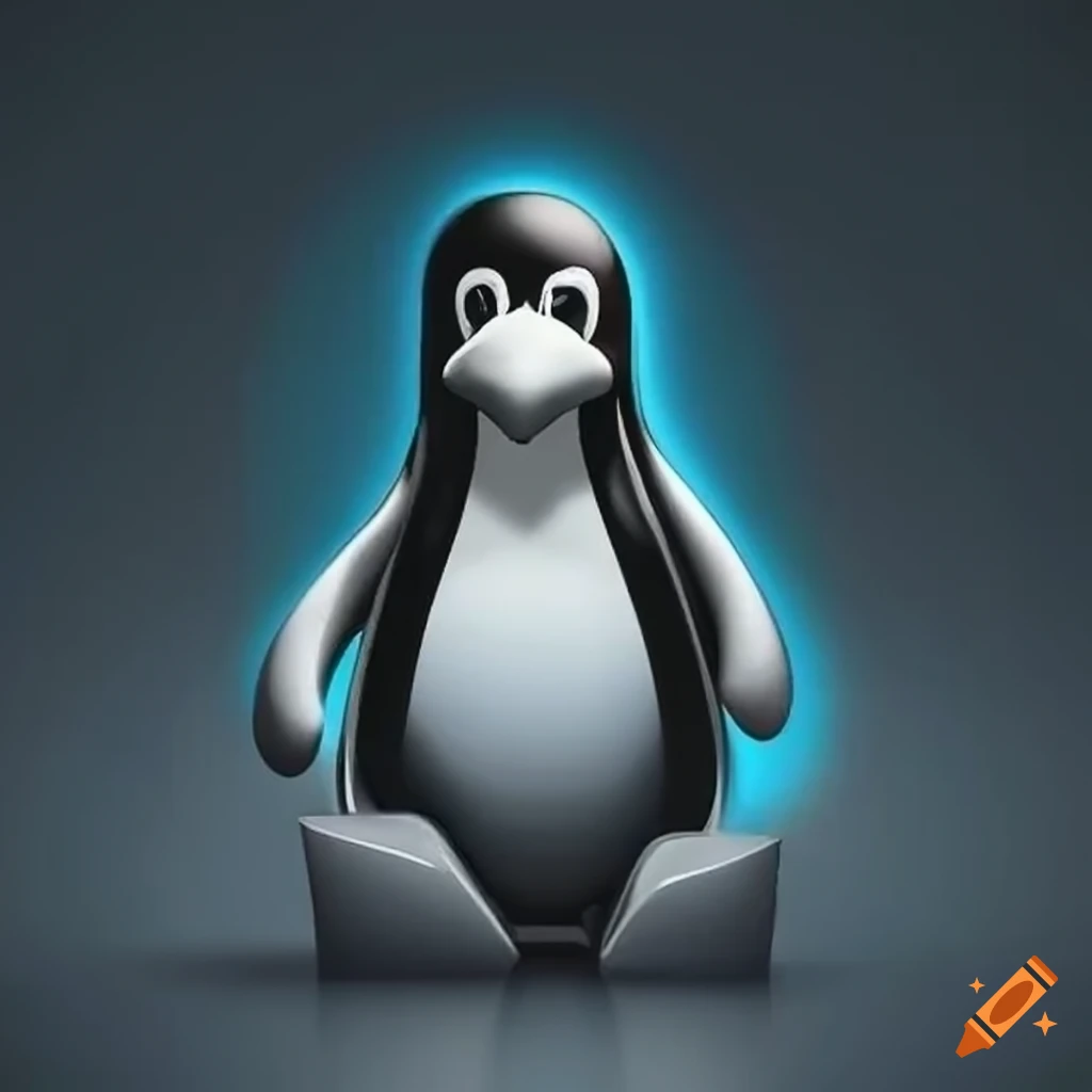 Woman holding a linux logo on Craiyon