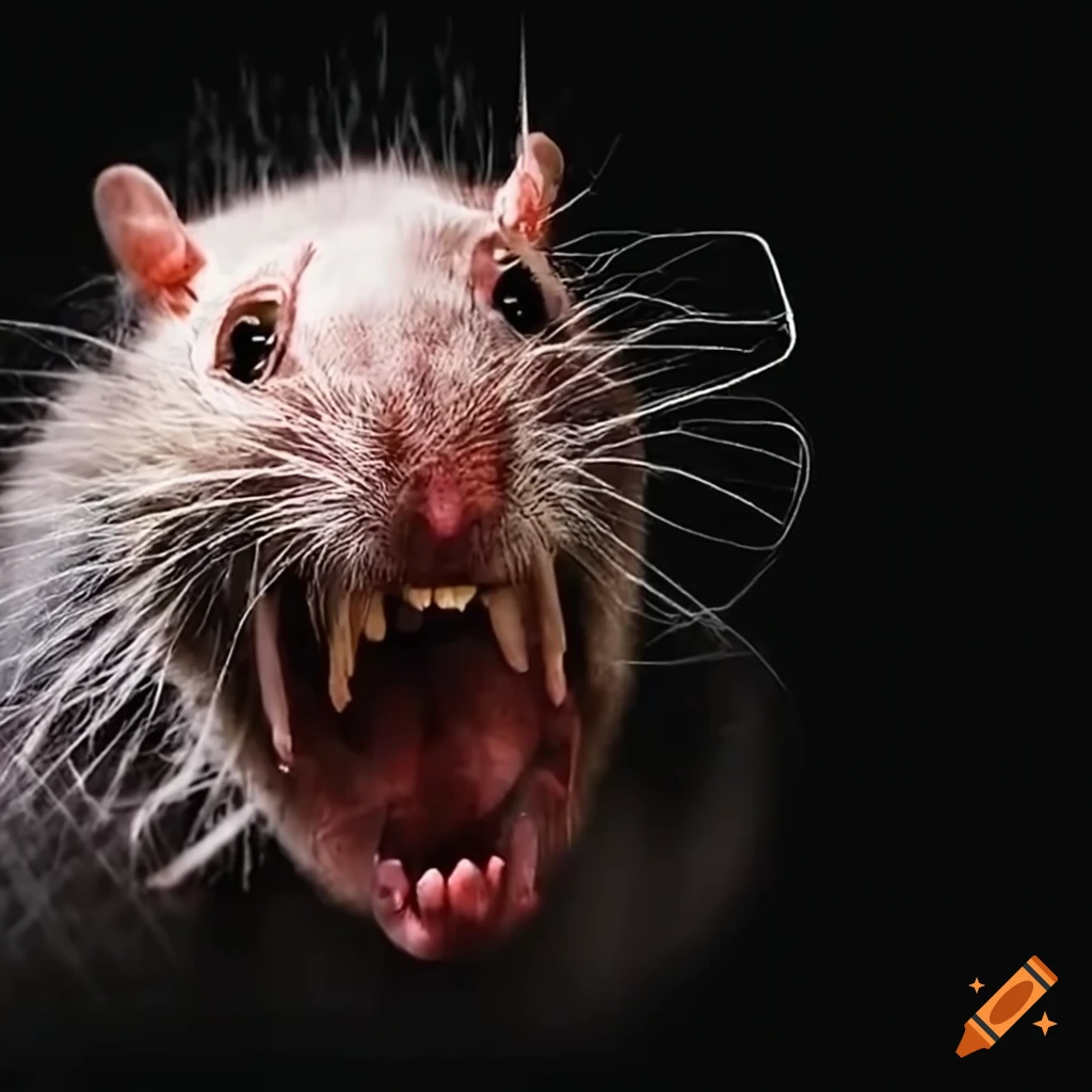 Unsettling rat man screaming at locked car window on Craiyon