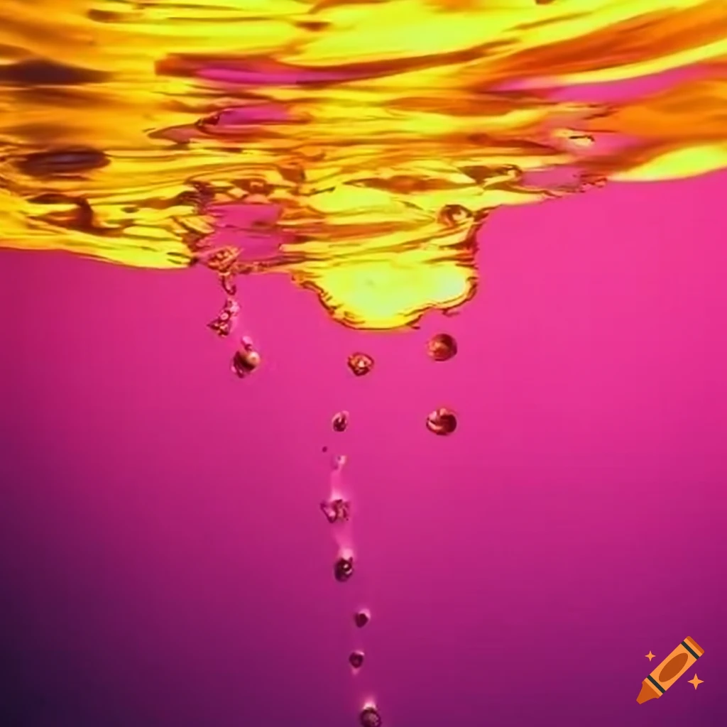 Vibrant pink and yellow neon water on Craiyon