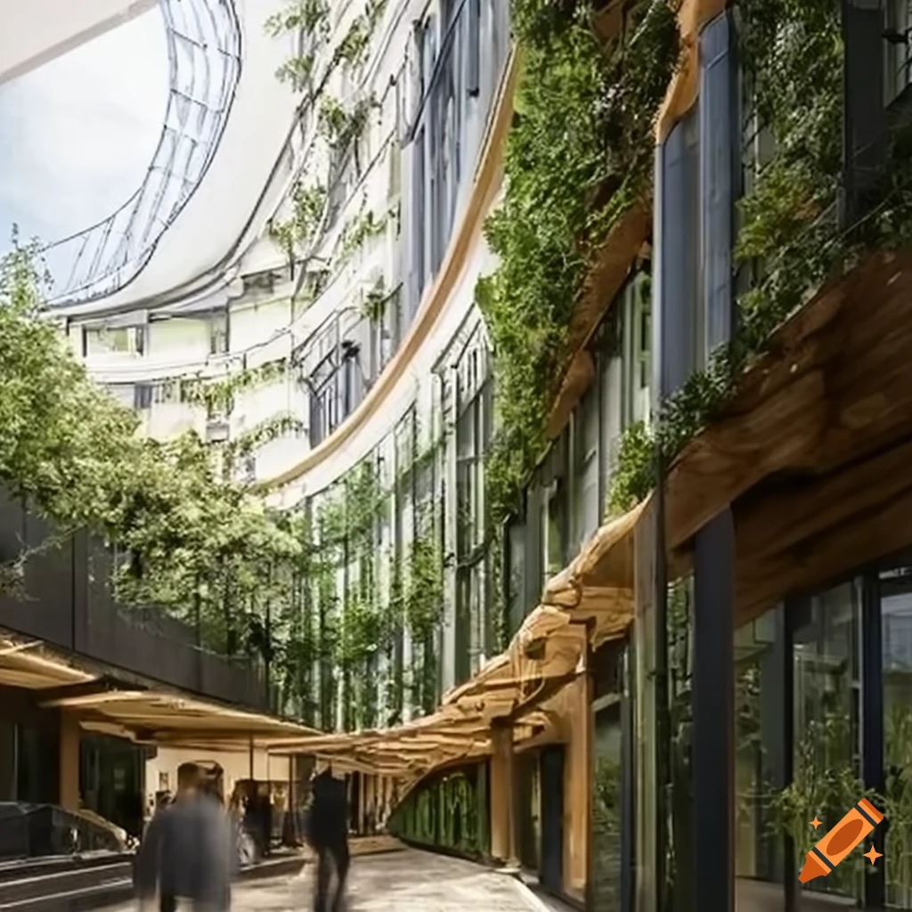 Biophilic design building on Craiyon