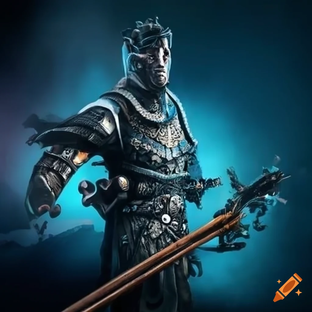 High tech viking in a futuristic setting on Craiyon