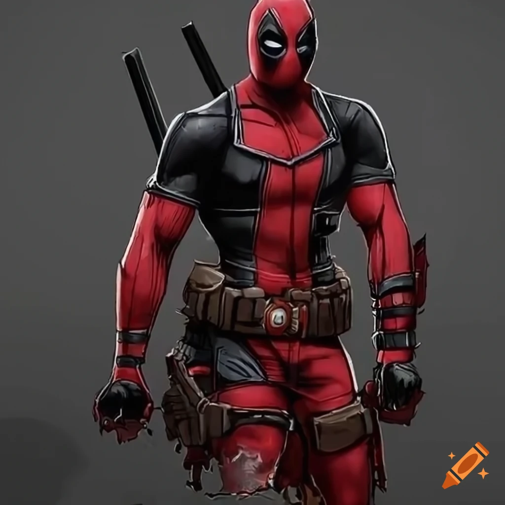 Broken deadpool on Craiyon