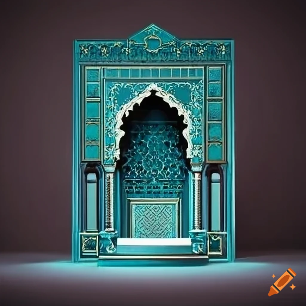 Islamic altar with intricate geometric pattern on Craiyon