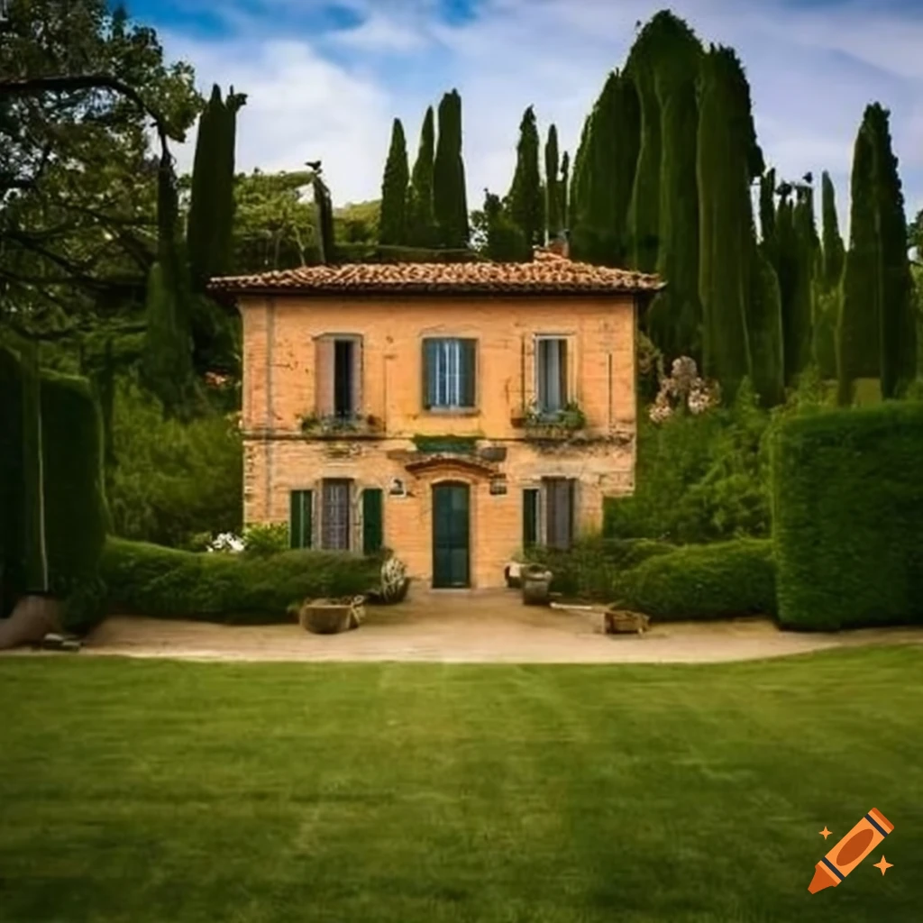 Elegant rustic italian villa surrounded by enchanting garden and ...