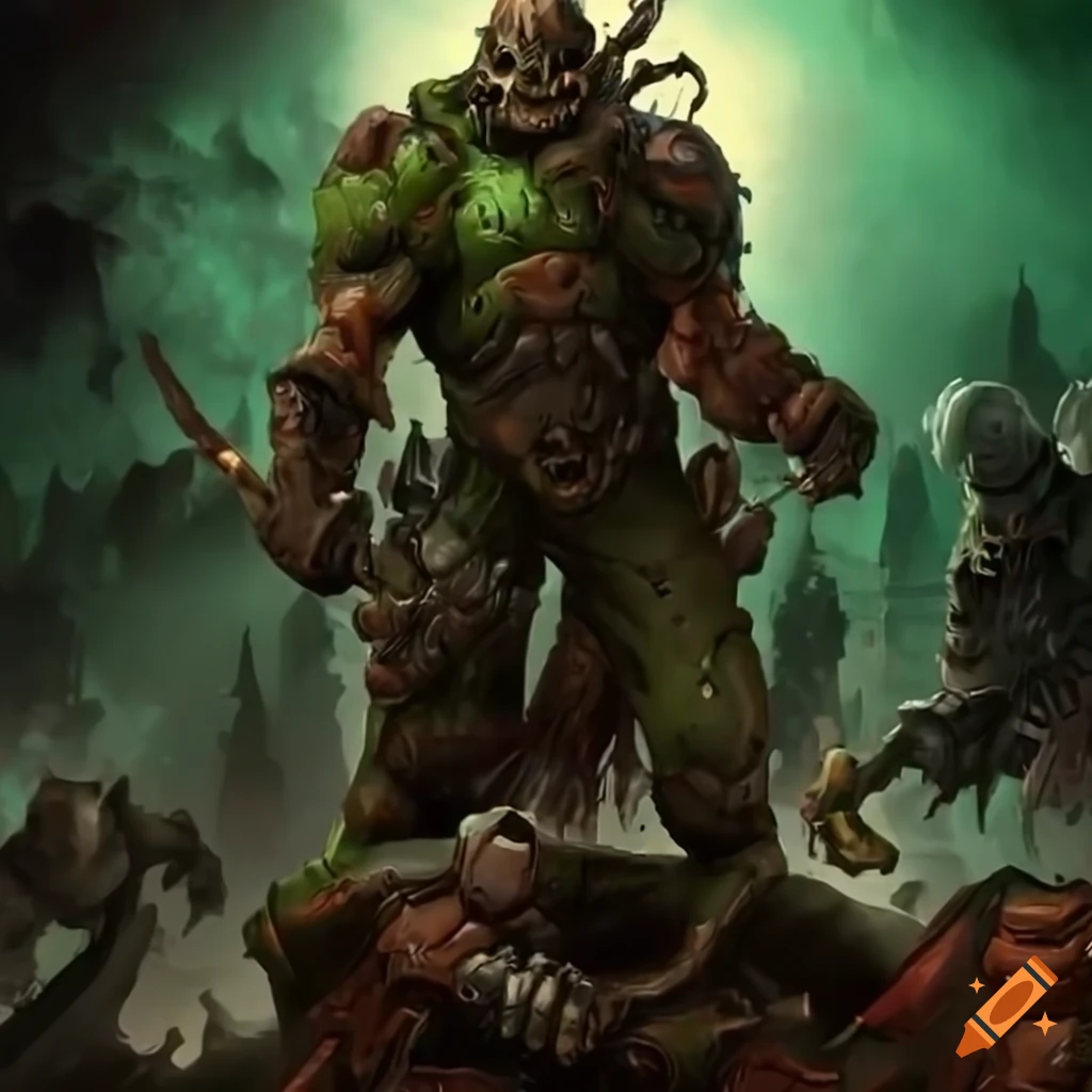 Undead doomguy on Craiyon