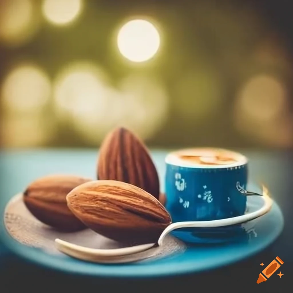 Blue almonds cafe logo on Craiyon