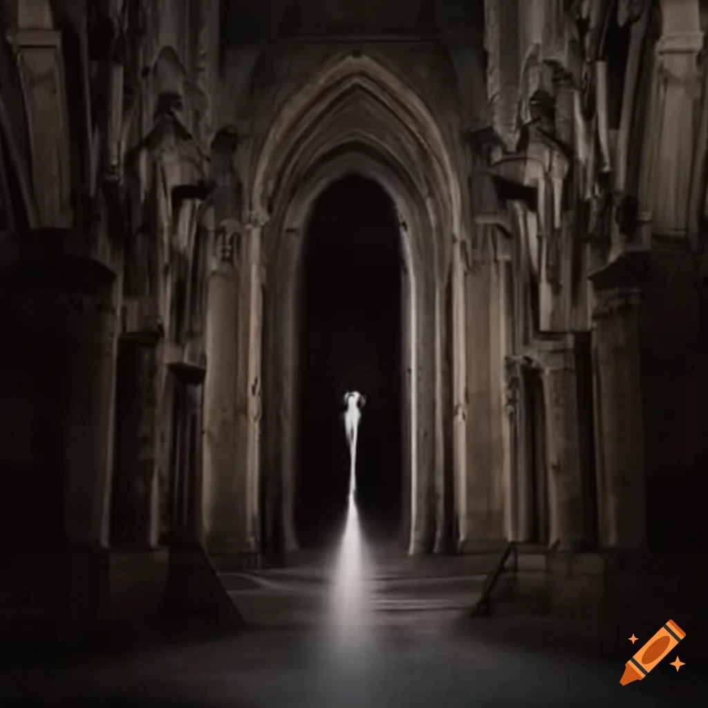 Transparent humanoid figures representing spirits or ghosts on Craiyon