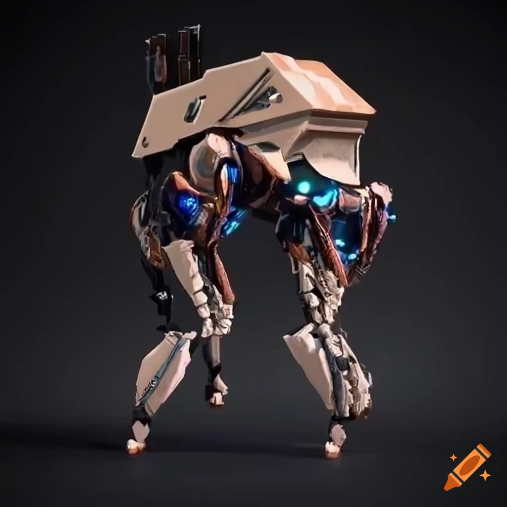 Desk companion robot inspired by horizon zero dawn with sleek and ...