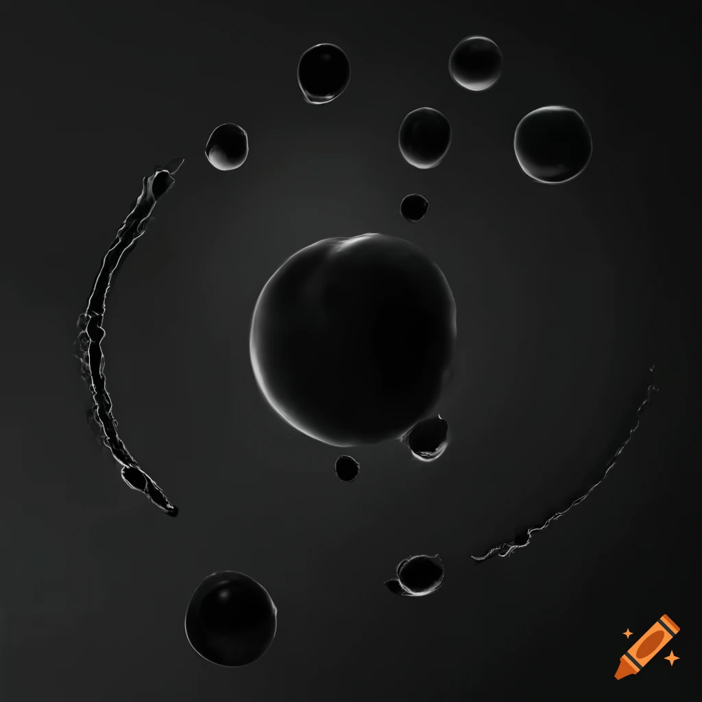 Abstract representation of black matter on Craiyon