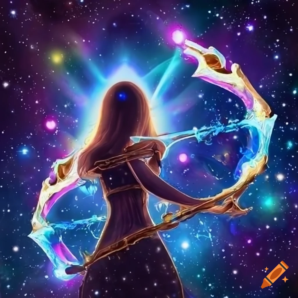 Majestic cosmic bow in the universe on Craiyon